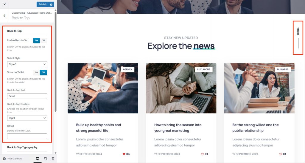 Advance Theme Options – Crafto Documentation