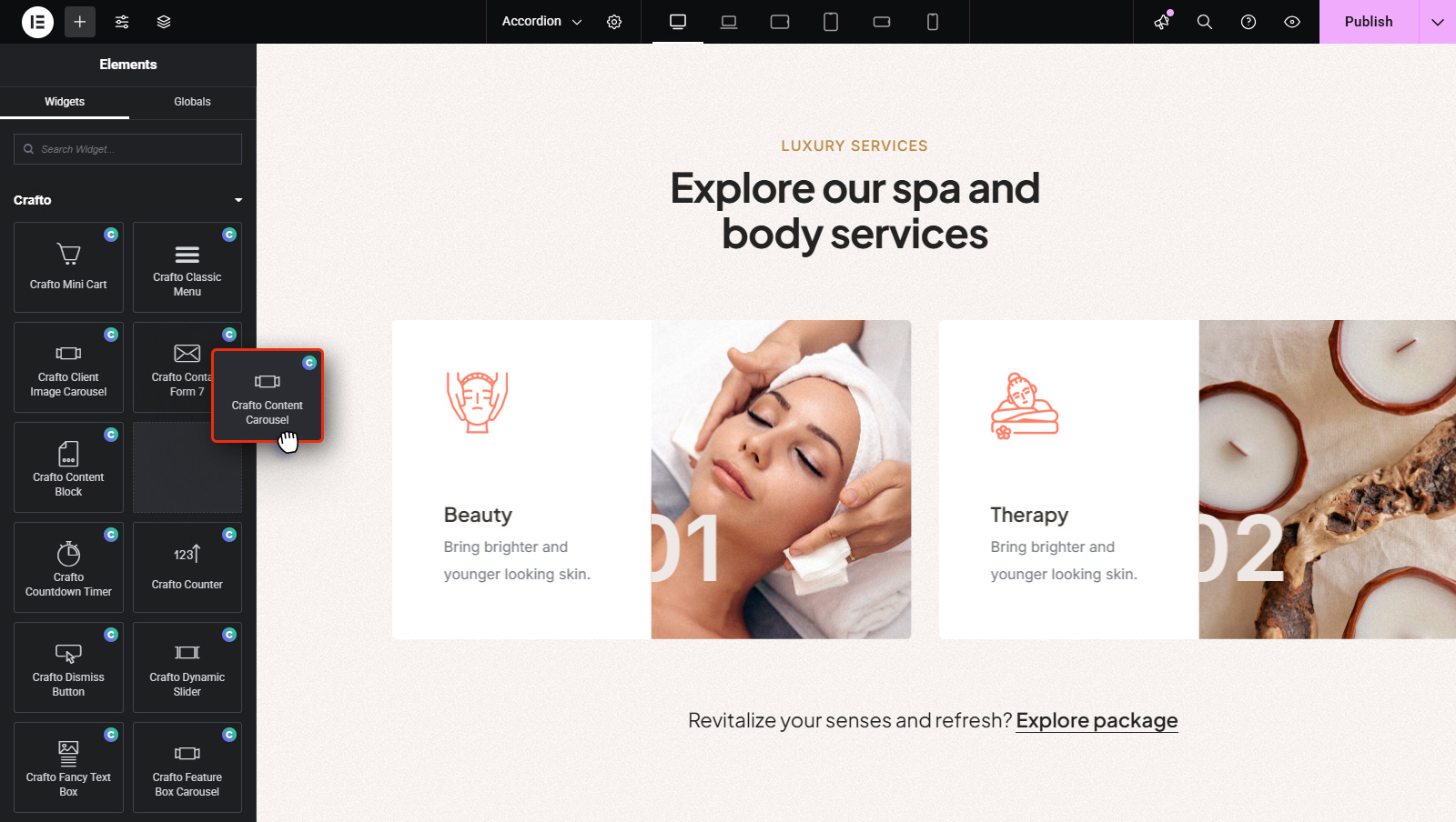 Content Carousel – Crafto Documentation