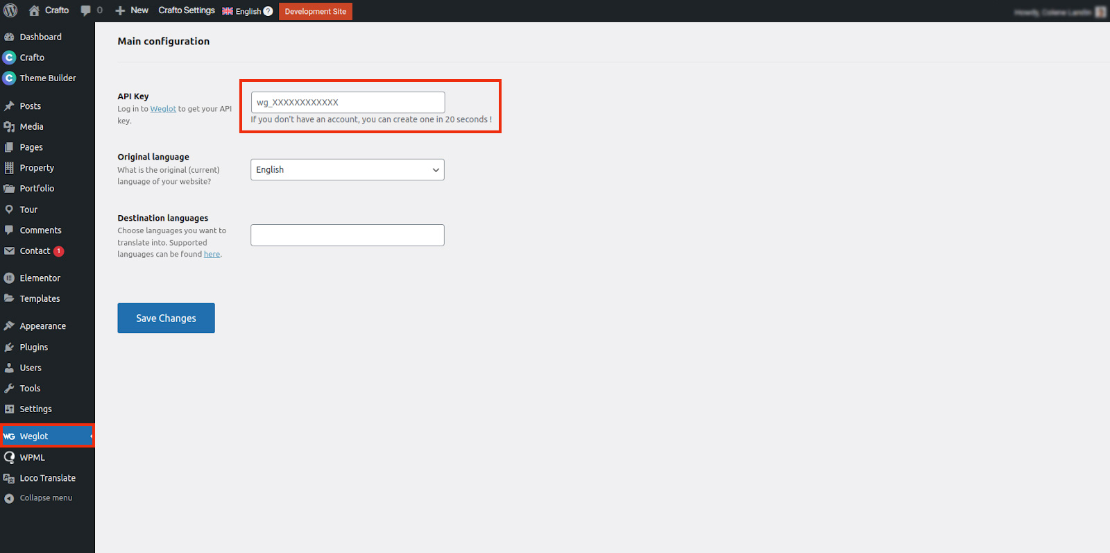 Create a Multilingual WordPress Website Using Weglot and Crafto – Crafto Documentation