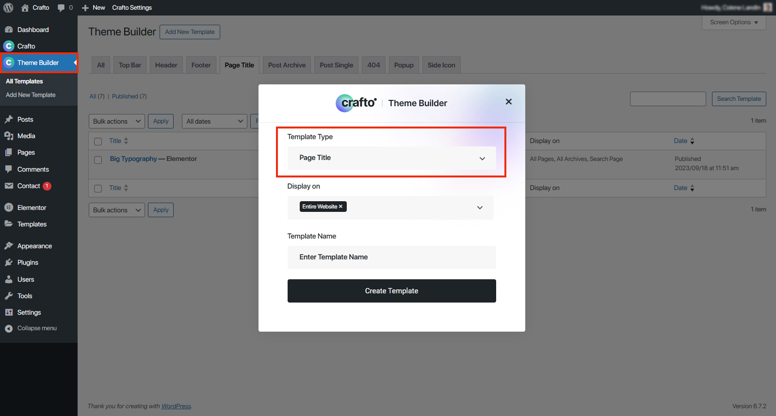Setup Your Website Page Title Area – Crafto Documentation