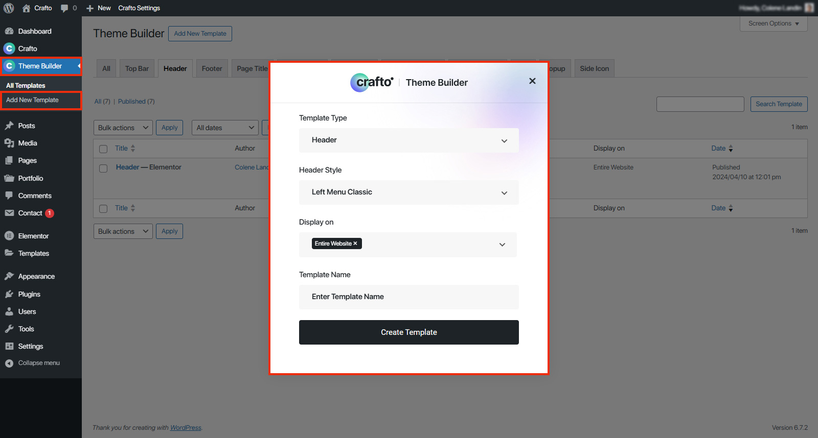 Setup Your Website with Left Menu Classic Header – Crafto Documentation