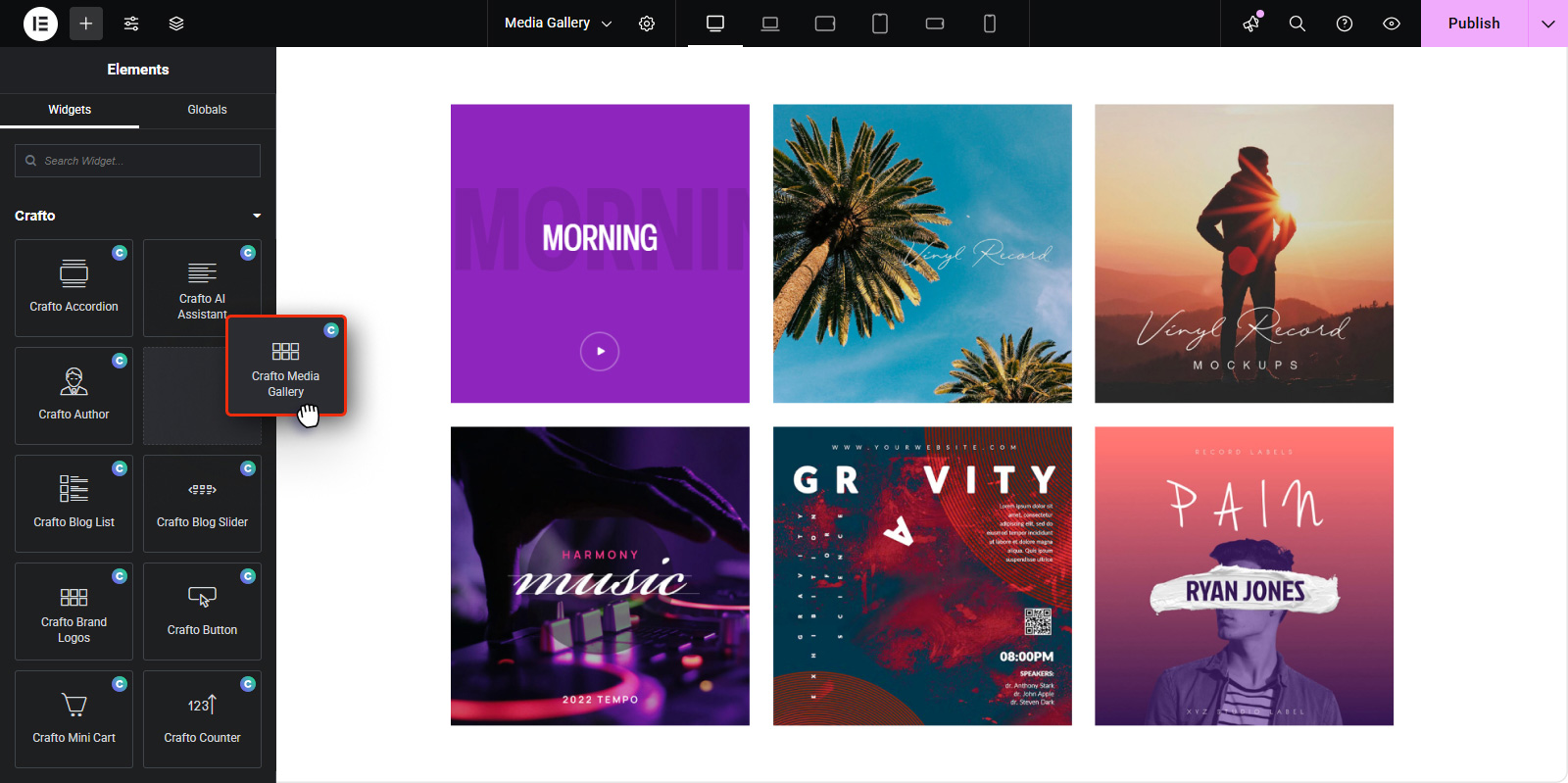 Media Gallery – Crafto Documentation