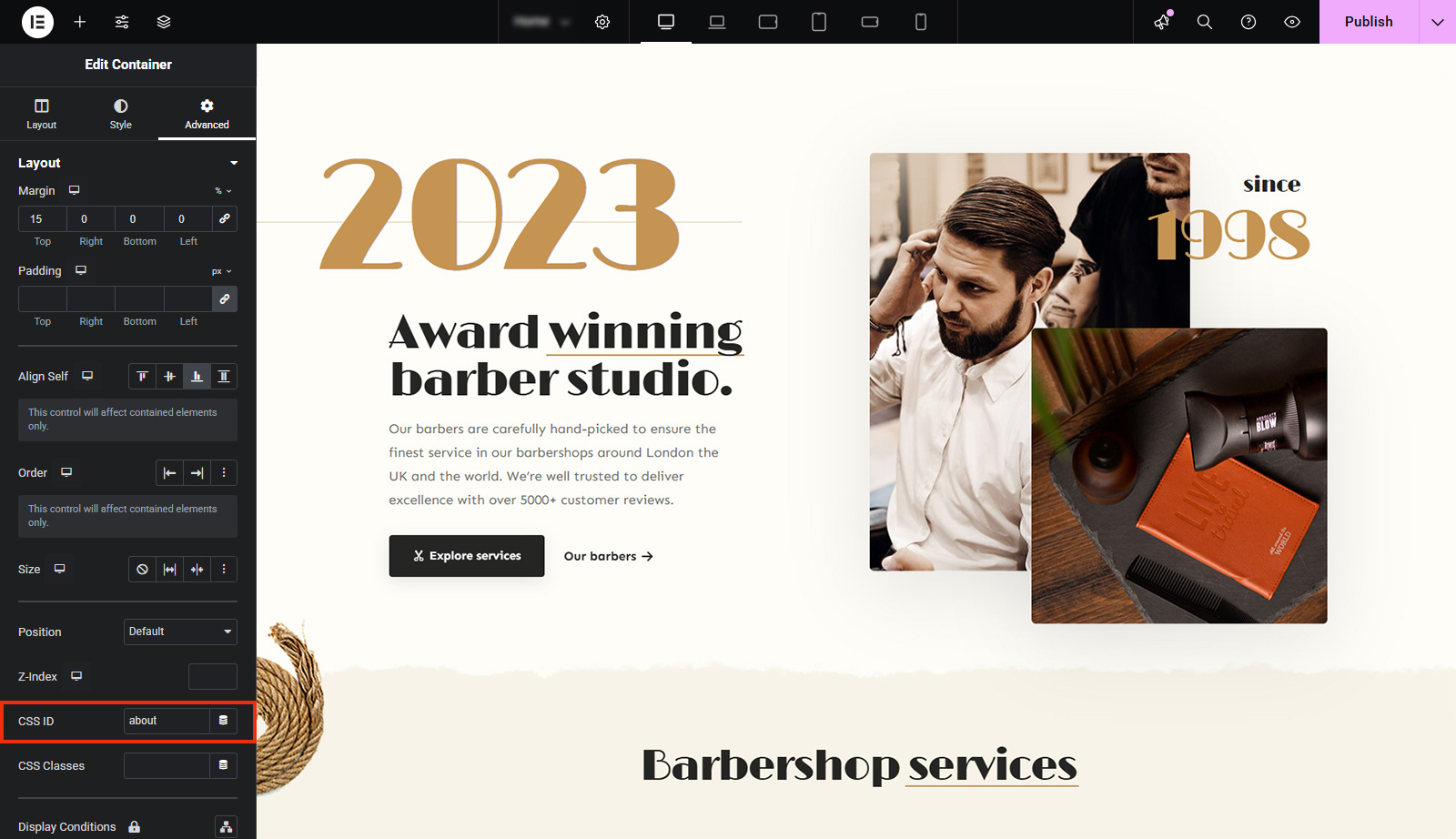 Create and Setup One Page Menu – Crafto Documentation